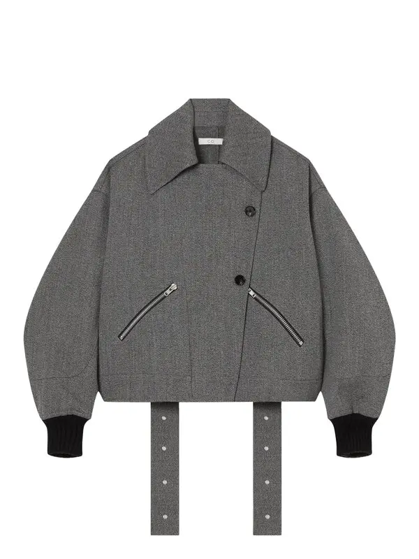 Co Oversize Engineered Bomber - Grey