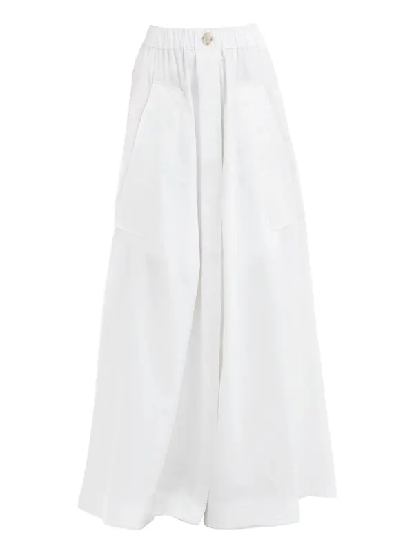 Co Cotton Sateen Skirt - White