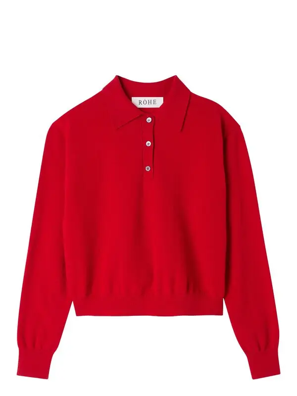 RÓHE Knitted Polo - Red