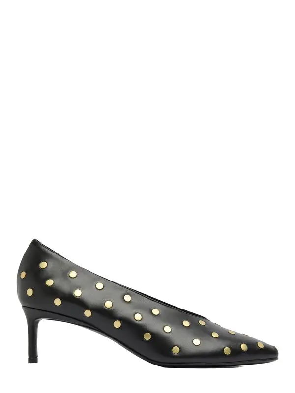 Co Studded Kitten Heel - Black