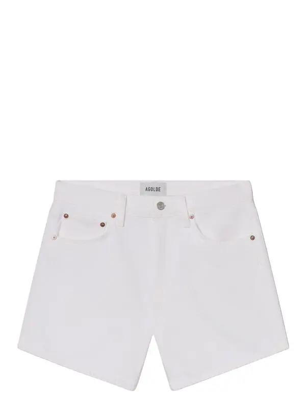 AGOLDE Parker Long Denim Short - Marshmallow