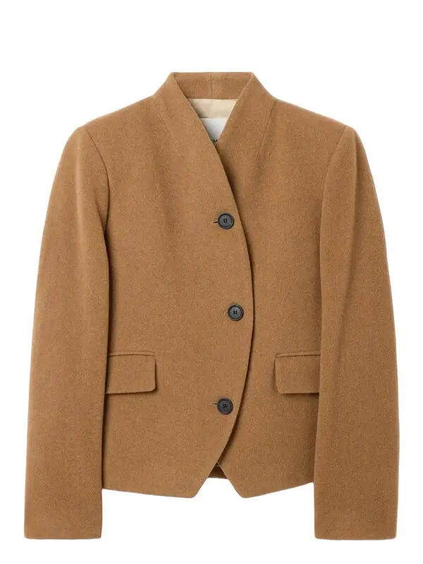 HOUSE OF DAGMAR Short Curved Jacket - Camel