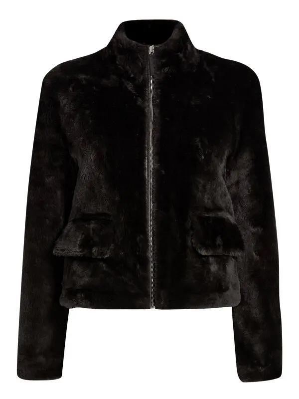 Proenza Schouler White Label Scarlett Lamb Shearling Jacket - Cacao