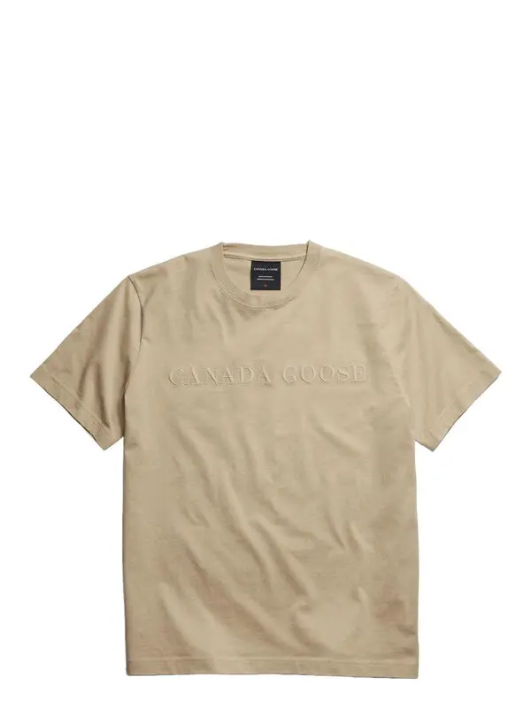 Canada Goose Vantage Embroidered T-shirt - Ecru Beige