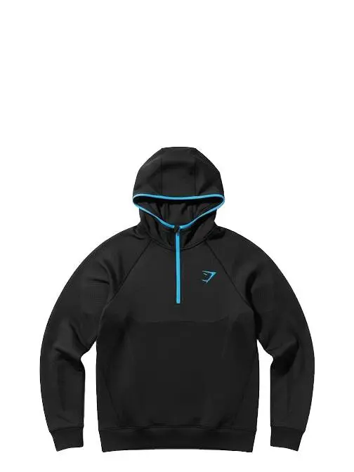 GYMSHARK Onyx 5.0 Seamless Hoodie - Black/onyx Grey