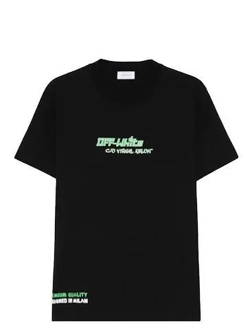 Off-White Off Off Barber Slim Short Sleeve Tee Shirtin - Black/white