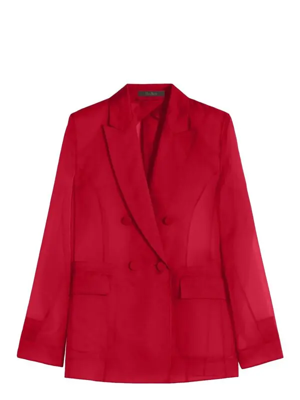 Max Mara Silk Organza Blazer - Geranium