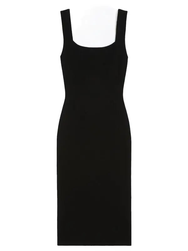 Max Mara Milano-knit Midi Dress - Black