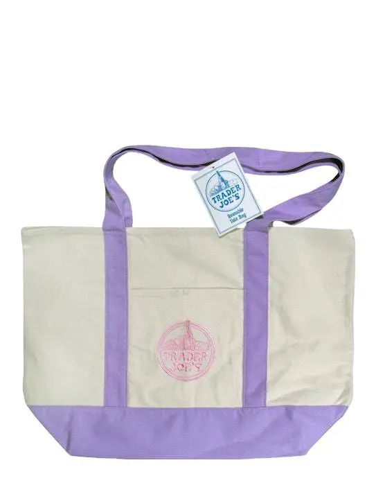 TRADER JOE'S Canvas Tote Bag - Lavender