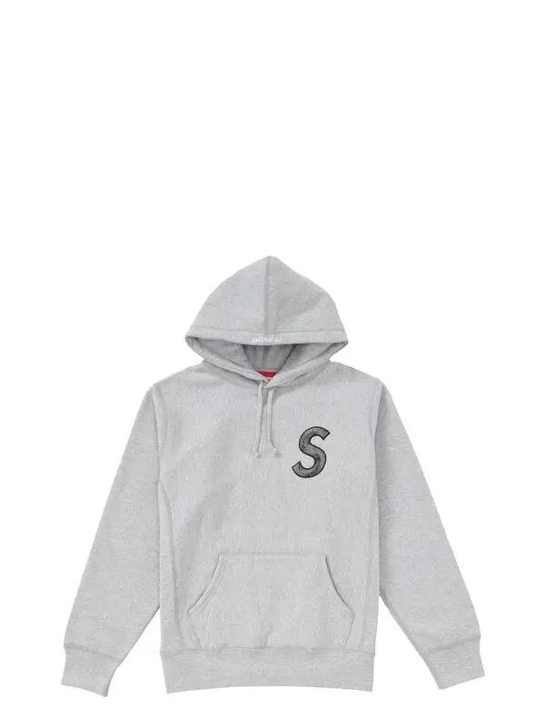 Supreme Logo Hooded Sweatshirt - Grey