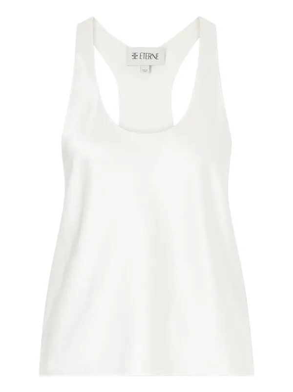 Eterne Hedi Silk-blend Satin Tank - Neutrals