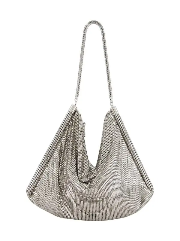 Rabanne Disc-embellished Shoulder Bag - Silver