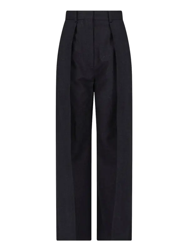 Victoria Beckham Tailored Wool Pants - Gray