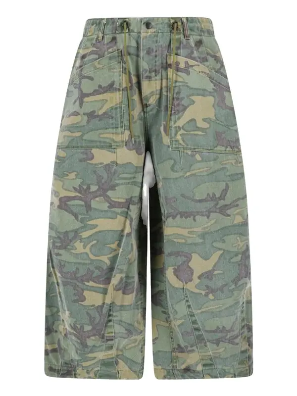 Needles Reversible Wide Pants - Green