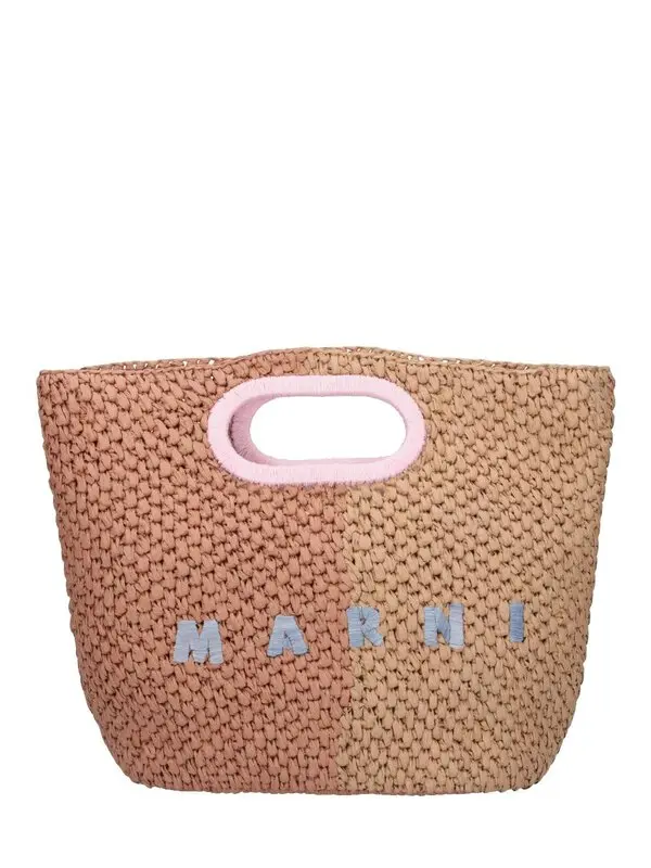 Marni Seaside Raffia Clutch - Beige