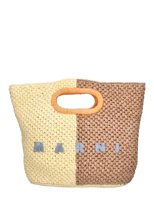 Marni Seaside Raffia Clutch - Multi