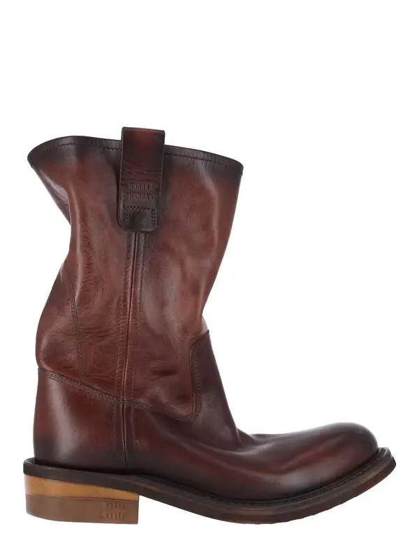Miu Miu Ankle Boots "foule - Brown