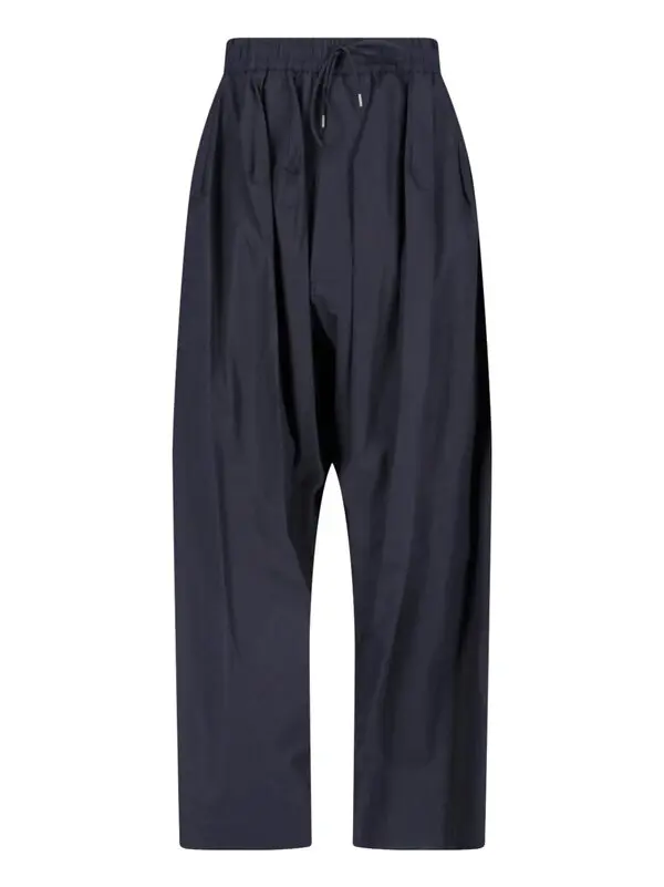 VIVIENNE WESTWOOD Wide Leg Cotton Trousers - Black