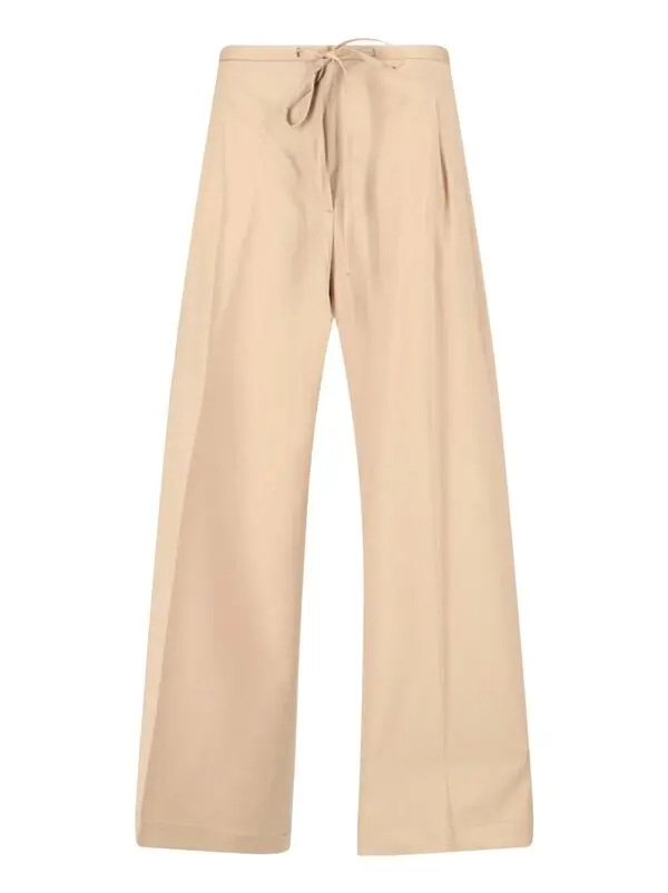 RÓHE Wide Virgin Wool Pants - Beige