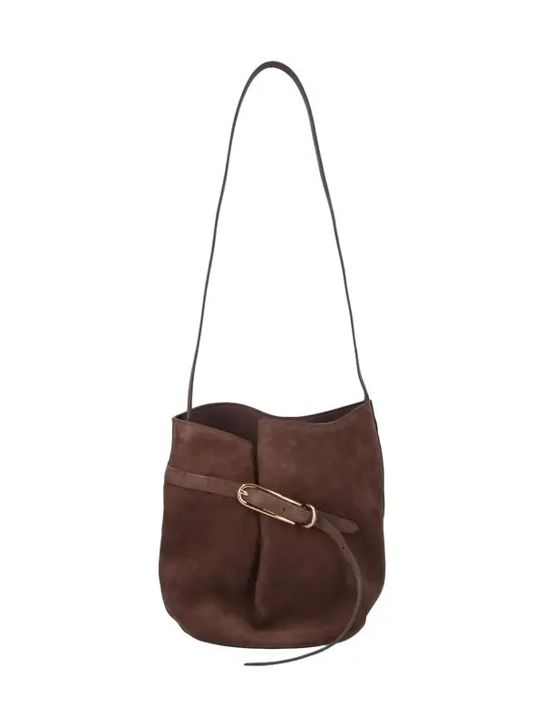LIFFNER Medium Belted Bucket Bag - Brown