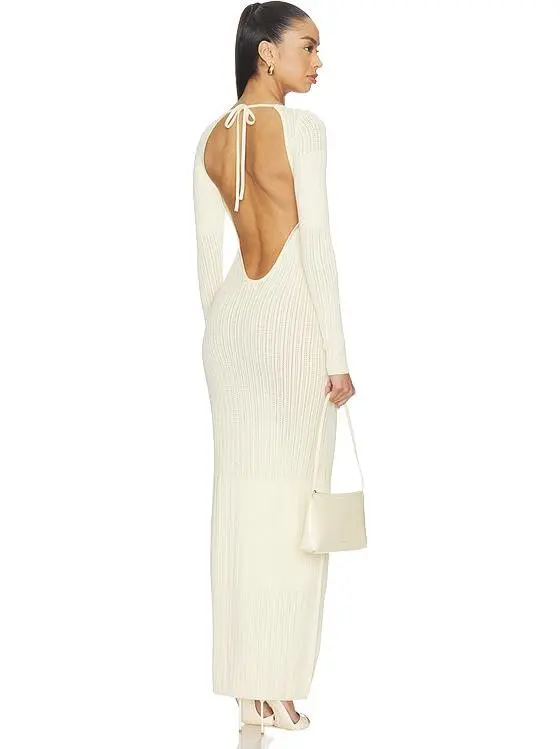 LOVERS AND FRIENDS Doreen Pointelle Maxi Dress - Ivory