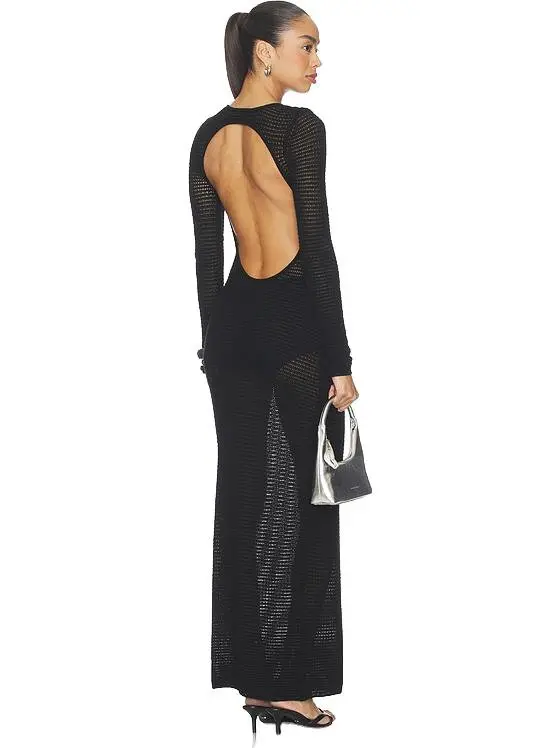 LOVERS AND FRIENDS Evette Knit Maxi Dress - Black