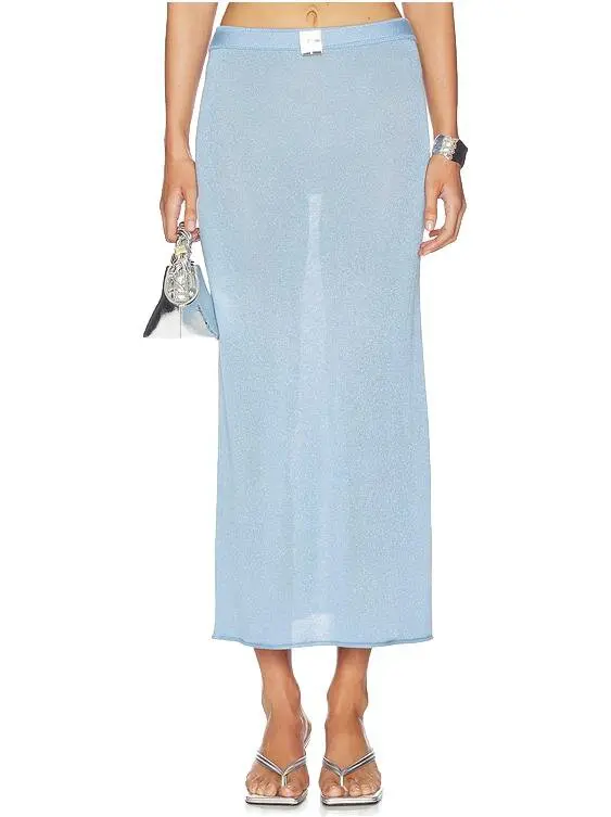 LA PORTE Sonya Knit Skirt - Sky Blue