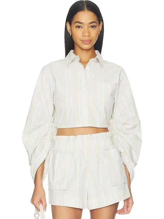 HEVRON Raquel Top - Beige Stripe