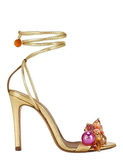 ALAMEDA TURQUESA Sunkissed Coral Sandal In Metallic - Gold