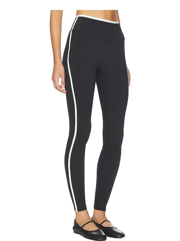 FORM Two Tone Leggings In Black - Black & White