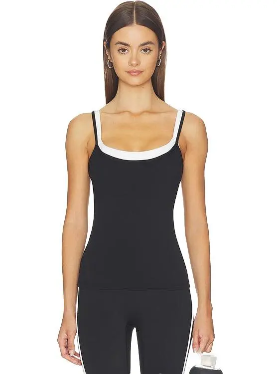 FORM Layered Tank Top - Black