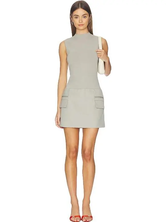 ET OCHS Vander Knit Combo Mini Dress - Dove