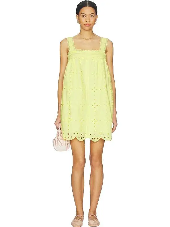 Line & Dot Marga Mini Dress - Yellow