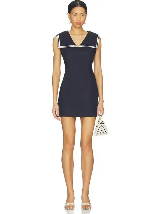 Line & Dot Anchor Mini Dress - Navy