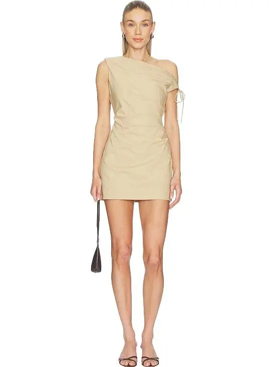 Line & Dot Lelio Mini Dress - Tan