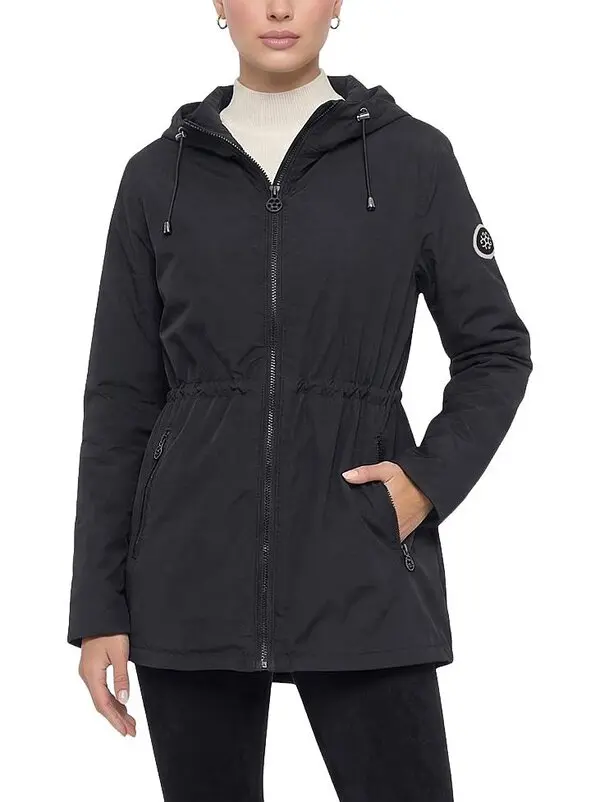 Gorski Lightweight Jacket With Zip Pockets And Concealed Hood - Black