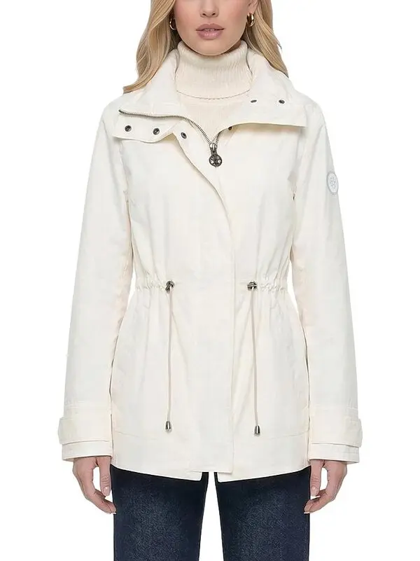 Gorski Lightweight Jacket With Concealed Hood - Ivory