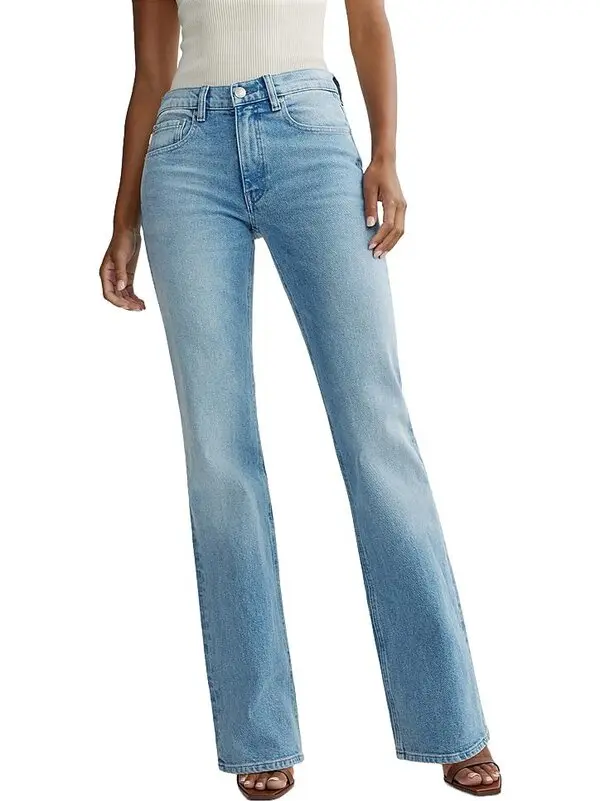 DL1961 Bella Slim Mid-rise Bootcut Jeans - Sky Castle
