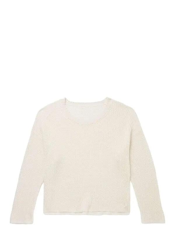 STOFFA Linen Sweater - Ivory