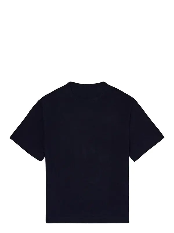 STOFFA Knitted Cotton T-shirt - Blue