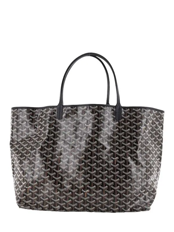 Goyard Gm Saint Louis Tote Coated Canvas - Black