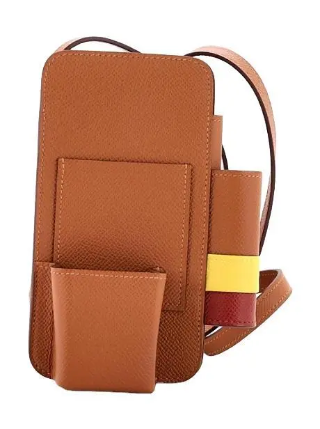 Hermès Hermesway Phone Case Crossbody Bag Epsom - Brown