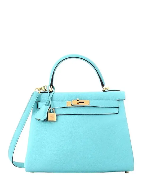 Hermès Kelly 28 Handbag - Bleu Atoll