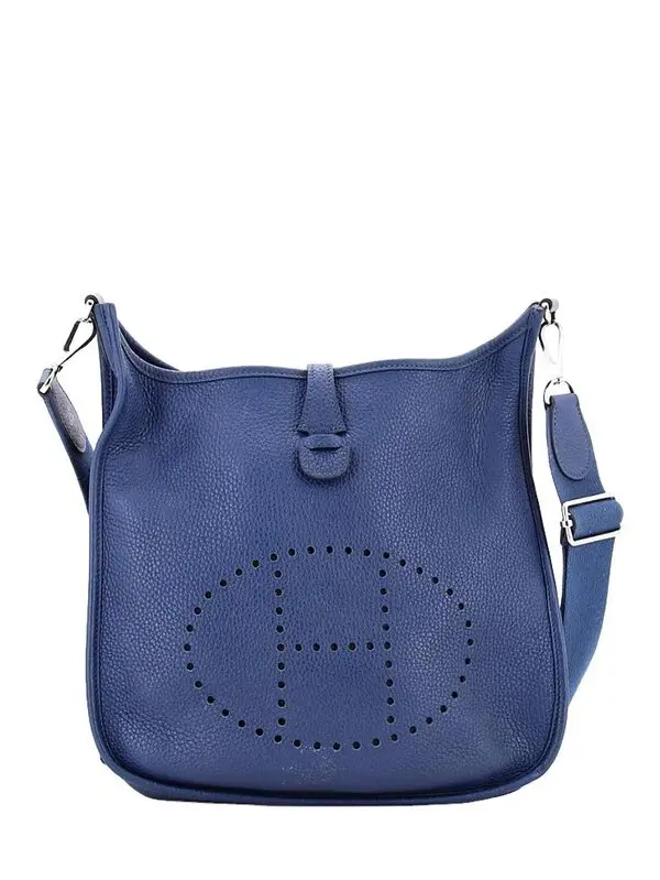 Hermès Pm Evelyne Gen Iii Clemence Bag - Blue