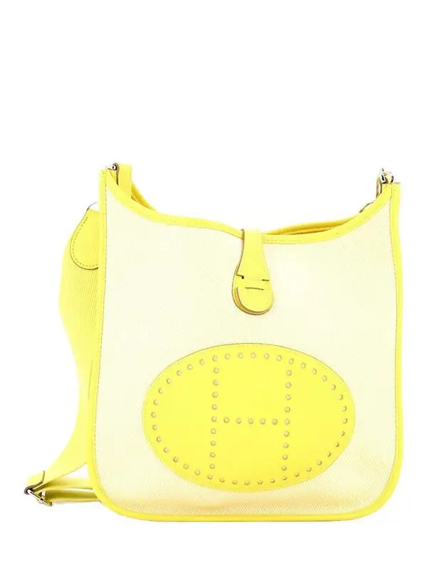 Hermès Evelyne Pm Bag Gen Iii Toile And Leather - Yellow