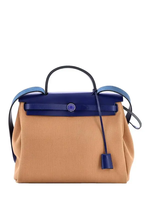 Hermès 31 Herbag Zip - Blue/ Blue/ Natural