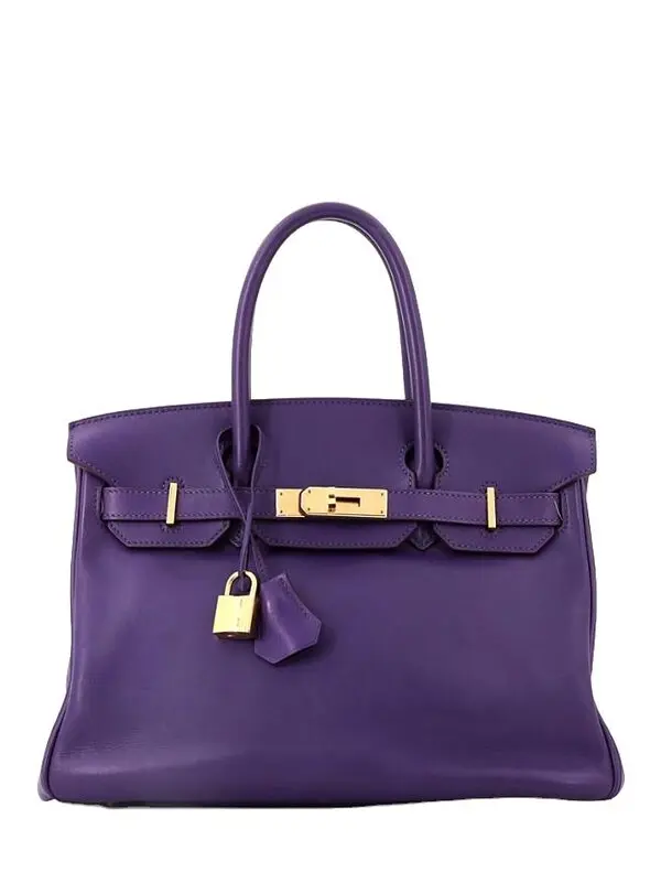 Hermès Birkin 30 Handbag Purple Swift With Gold Hardware - Ultraviolet
