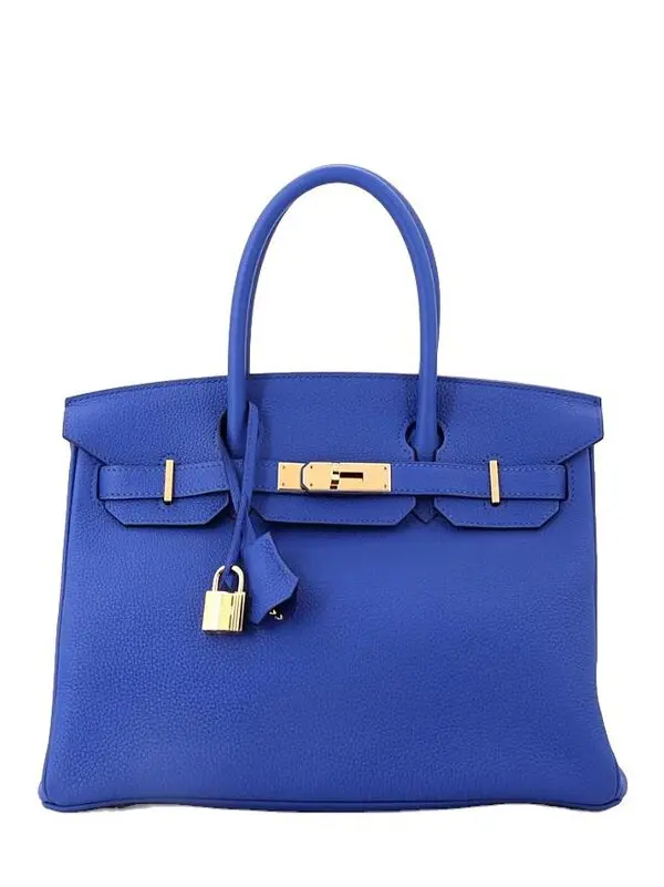 Hermès Birkin 30 Handbag With Gold Hardware - Bleu France
