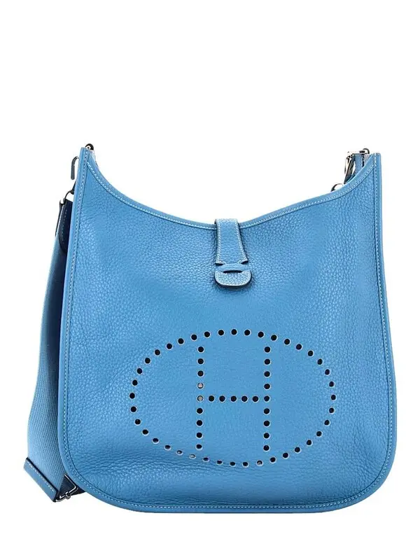 Hermès Gm Evelyne Bag Gen Iii Clemence - Blue
