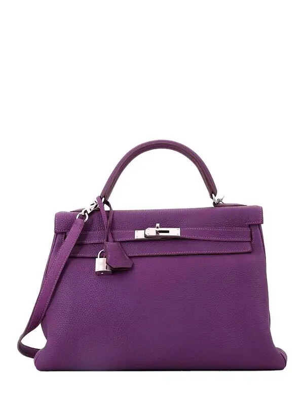 Hermès Kelly 32 Handbag With Palladium Hardware - Anemone